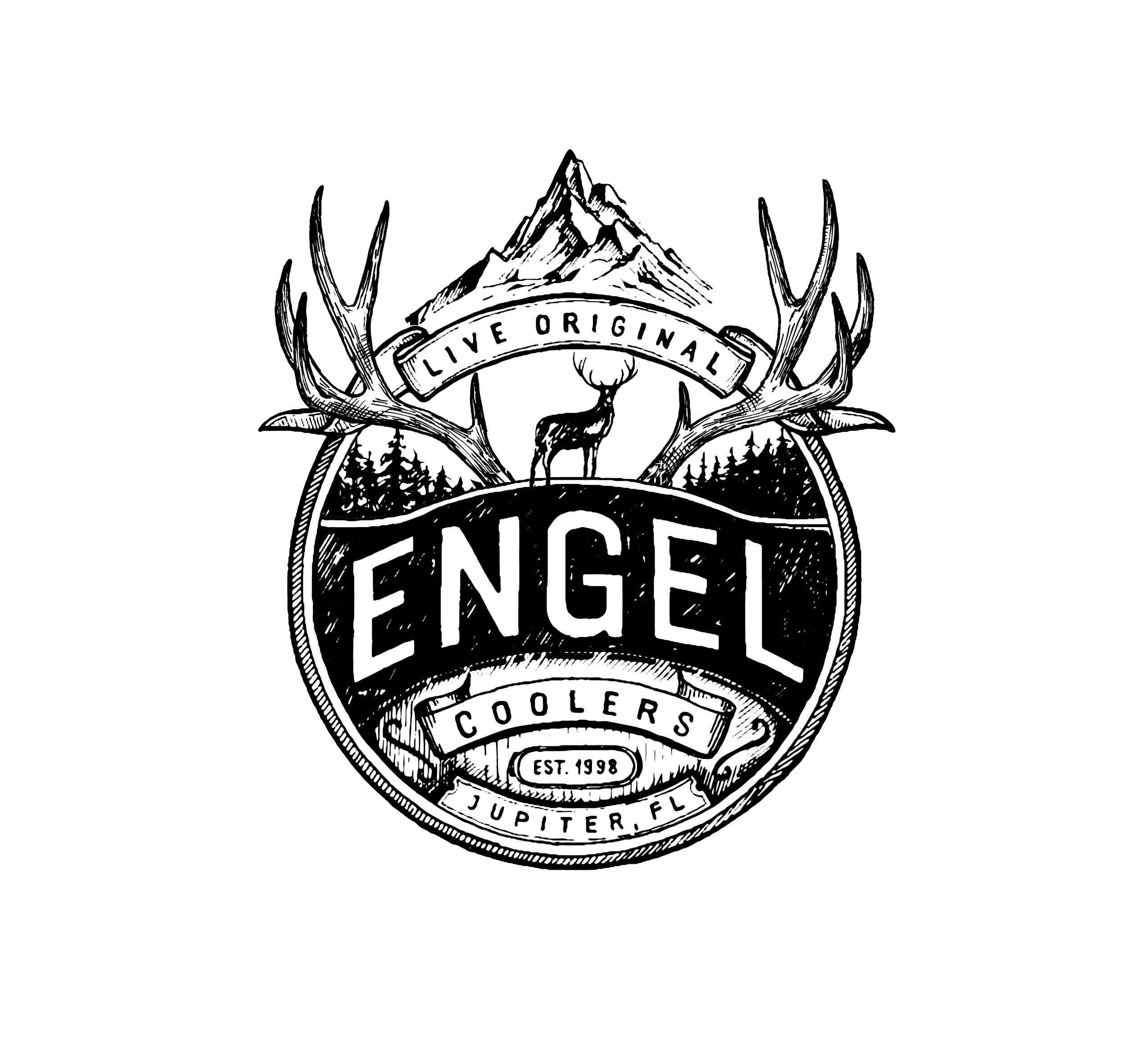 Engel "Live Original" Deer Decal