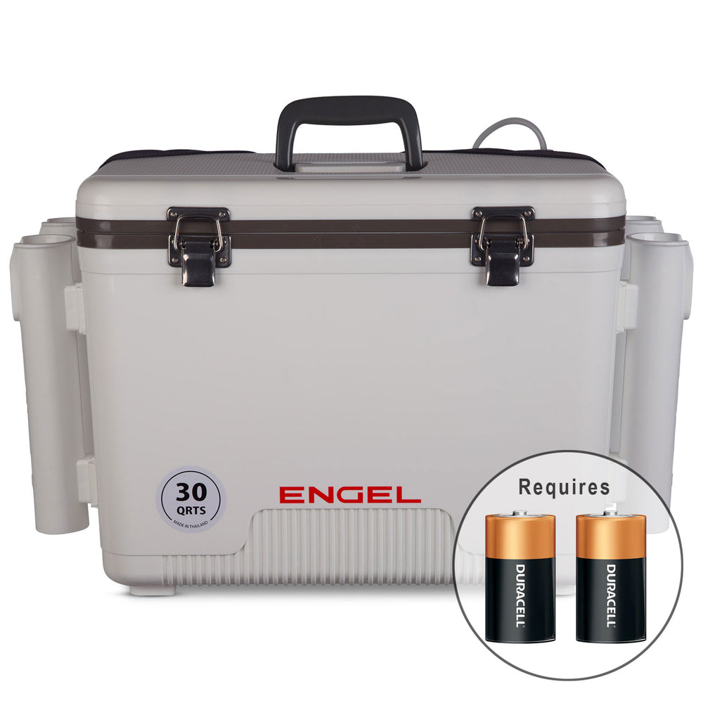 Engel 30Qt Live Bait Pro Cooler with 2nd Gen 2-Speed Portable Aerator