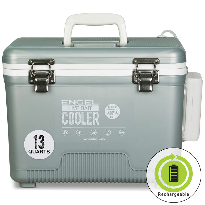 Engel 13Qt Live Bait Pro Cooler with Lithium-Ion Rechargeable Aerator