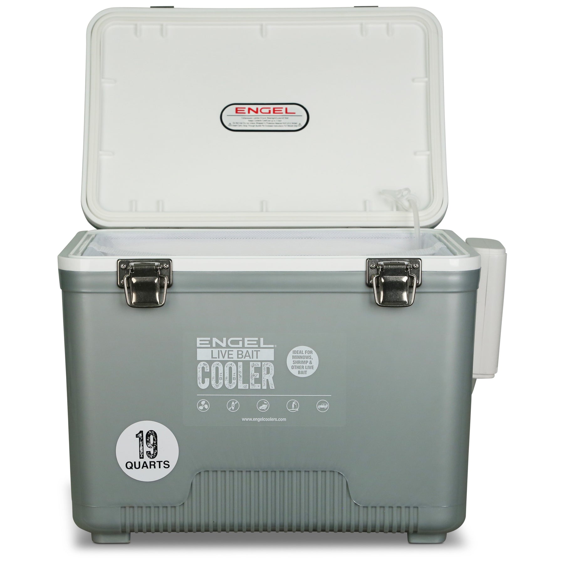 Engel 19Qt Live Bait Pro Cooler with Lithium-Ion Rechargeable Aerator