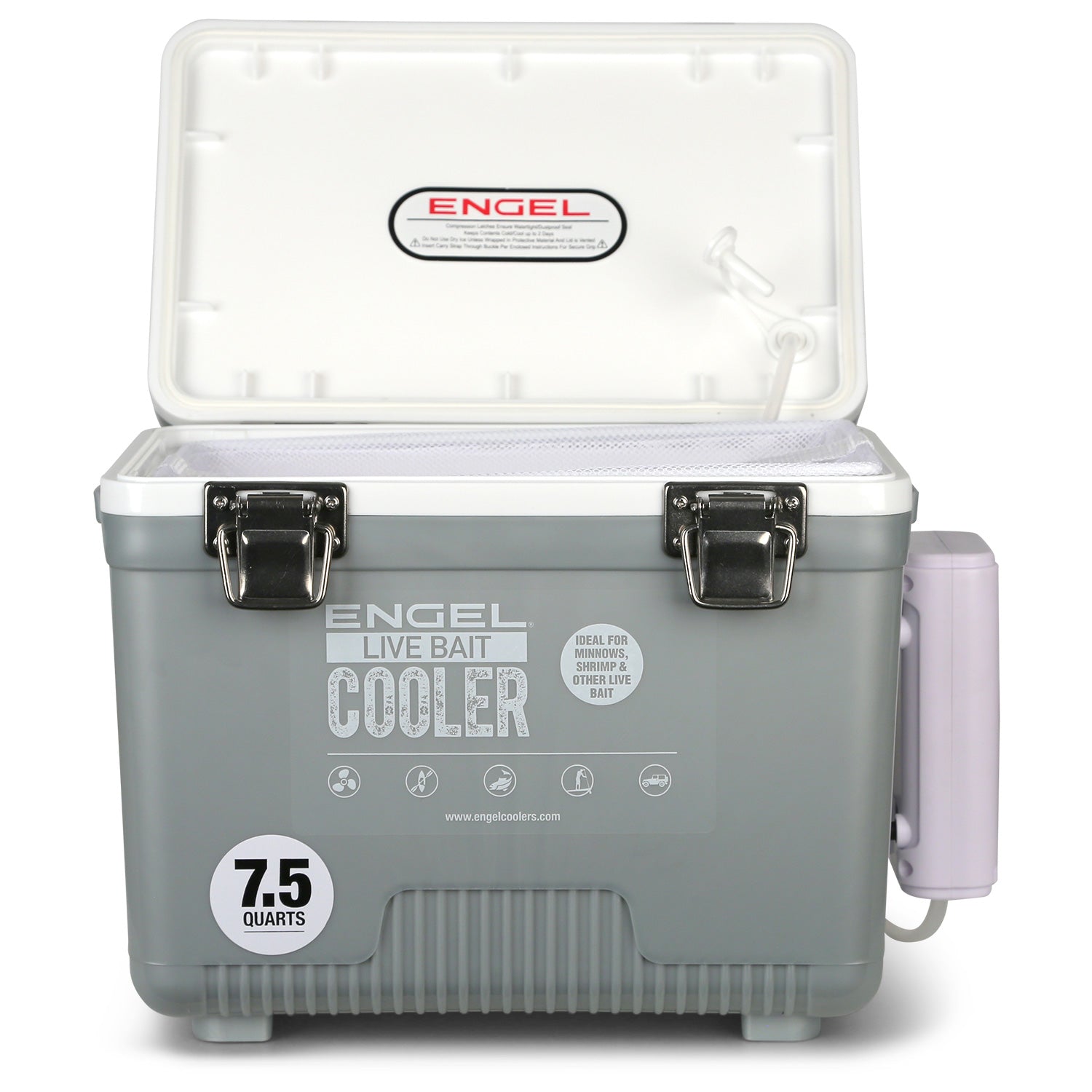 Engel 7.5Qt Live bait Pro Cooler with AP3 Rechargeable Aerator & Stain ...